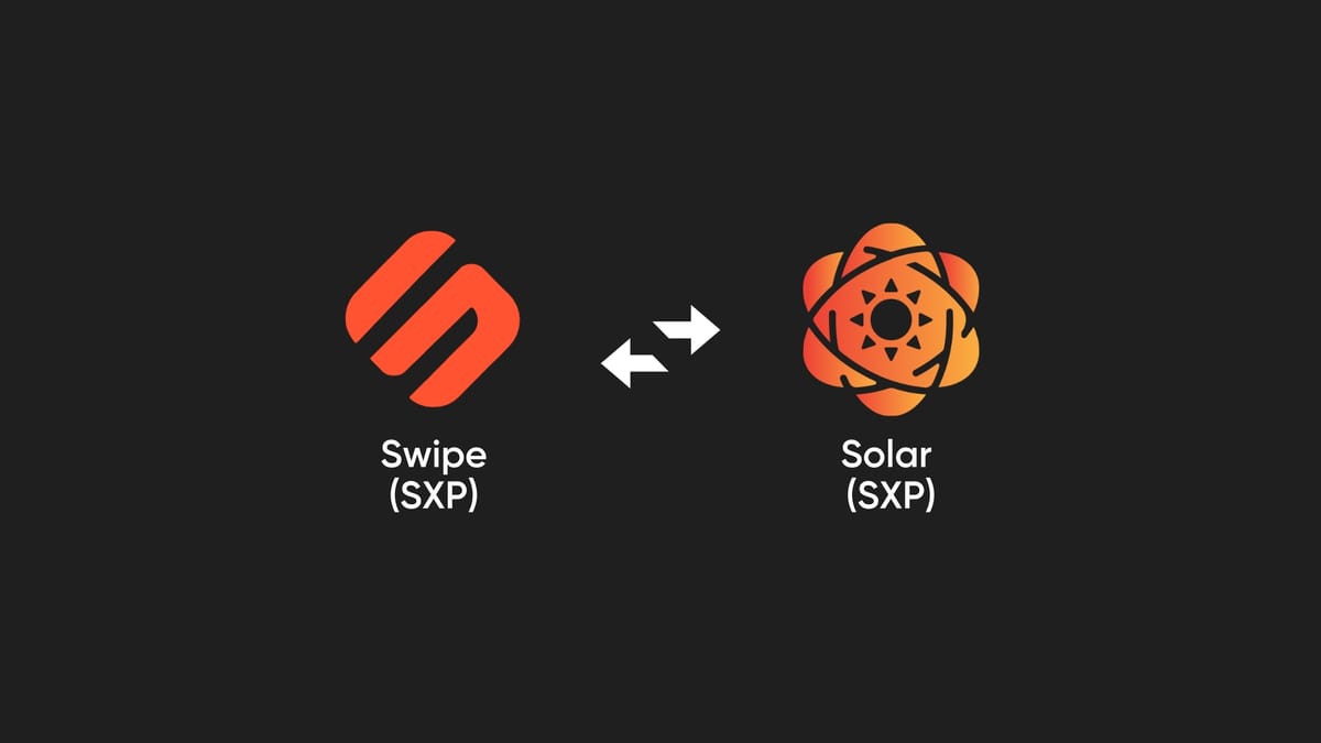 Bitvavo supports Swipe (SXP) Mainnet Swap to Solar (SXP)